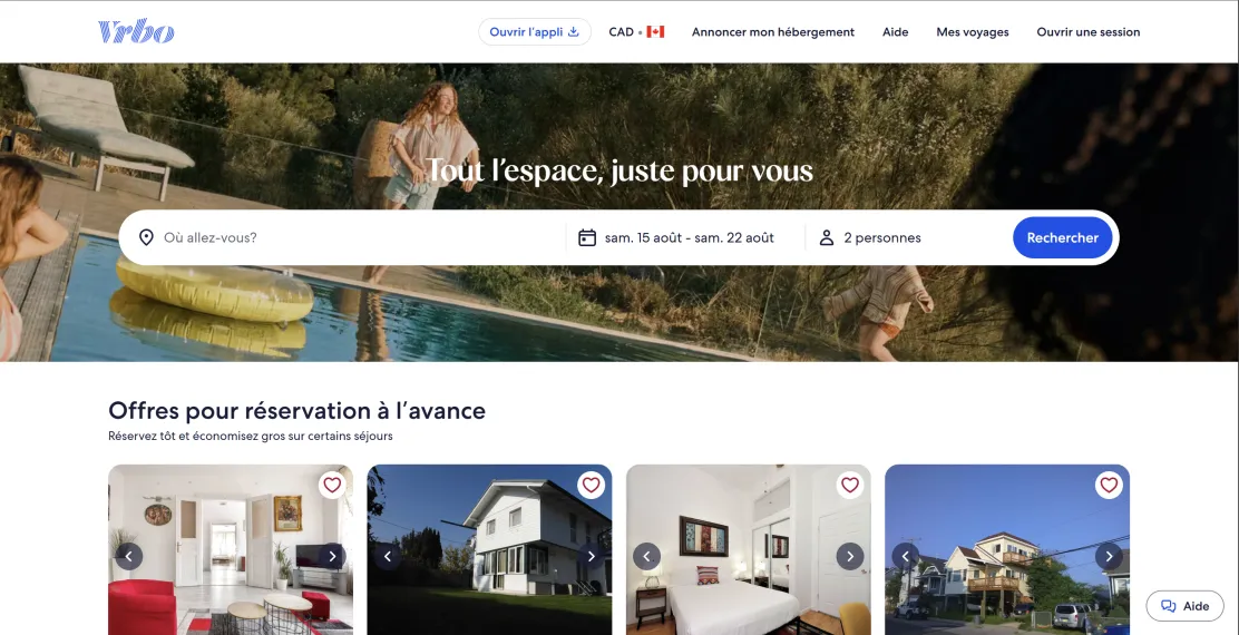 Dashboard of VRBO