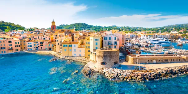 Aerial shot of Saint Tropez
