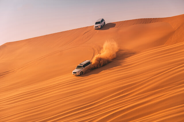 4x4 désert Dubaï dunes rouges