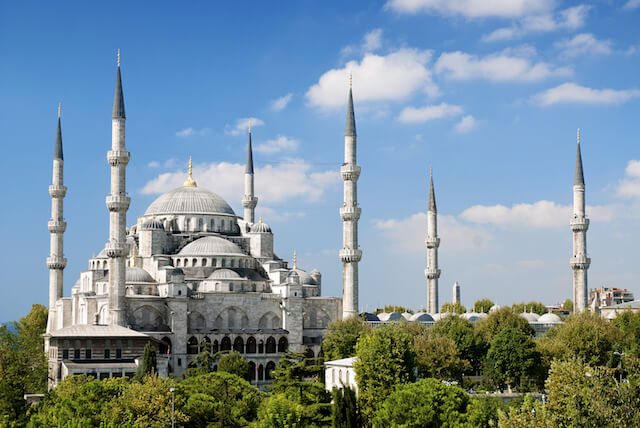Mosquée Sultan Ahmed ciel bleu Istanbul Turquie